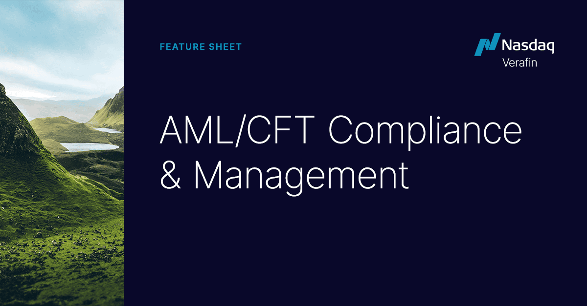 AML/CFT Compliance & Management - Nasdaq Verafin