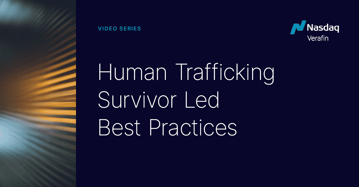 Human Trafficking Detection Nasdaq Verafin